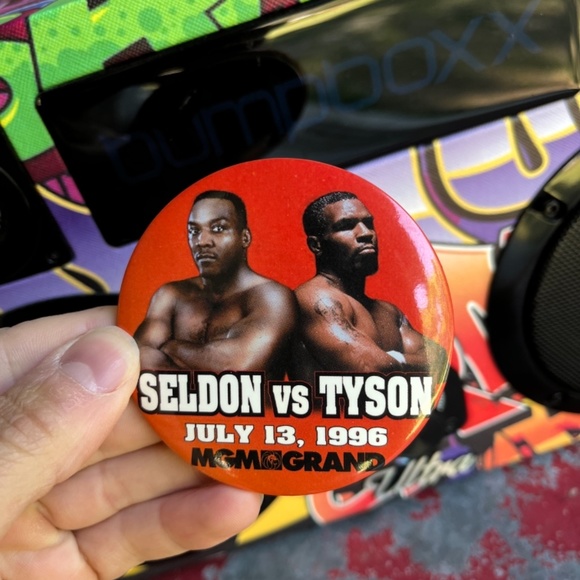 Accessories | Vintage Mike Tyson Pin 1996 Seldon Vs Tyson | Poshmark